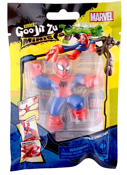 Мини-игрушка Marvel Человек-Паук (тянущаяся фигурка) (резина) (6 см ...